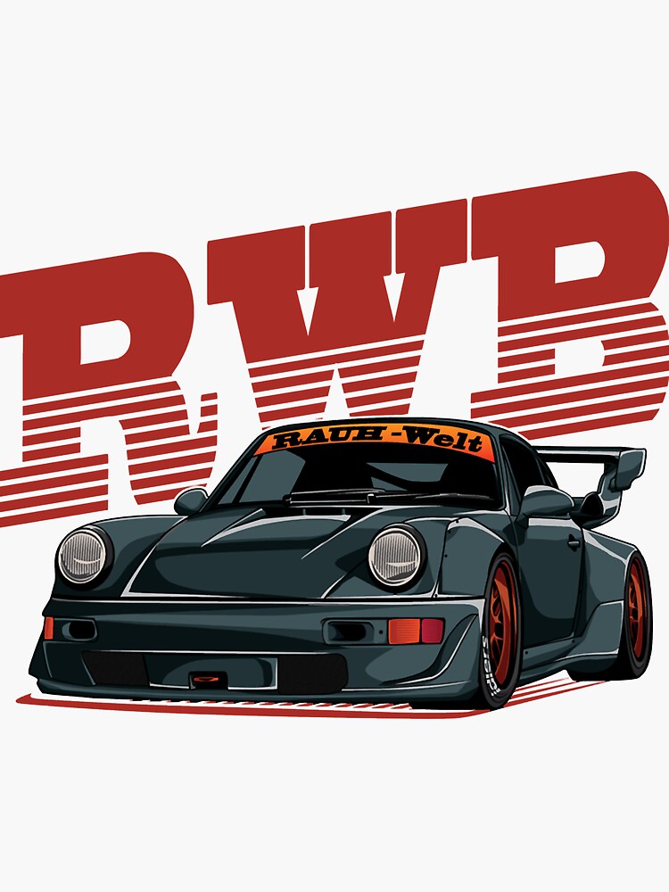 "RWB 911 [964]" Sticker for Sale by VedfeKa789 | Redbubble