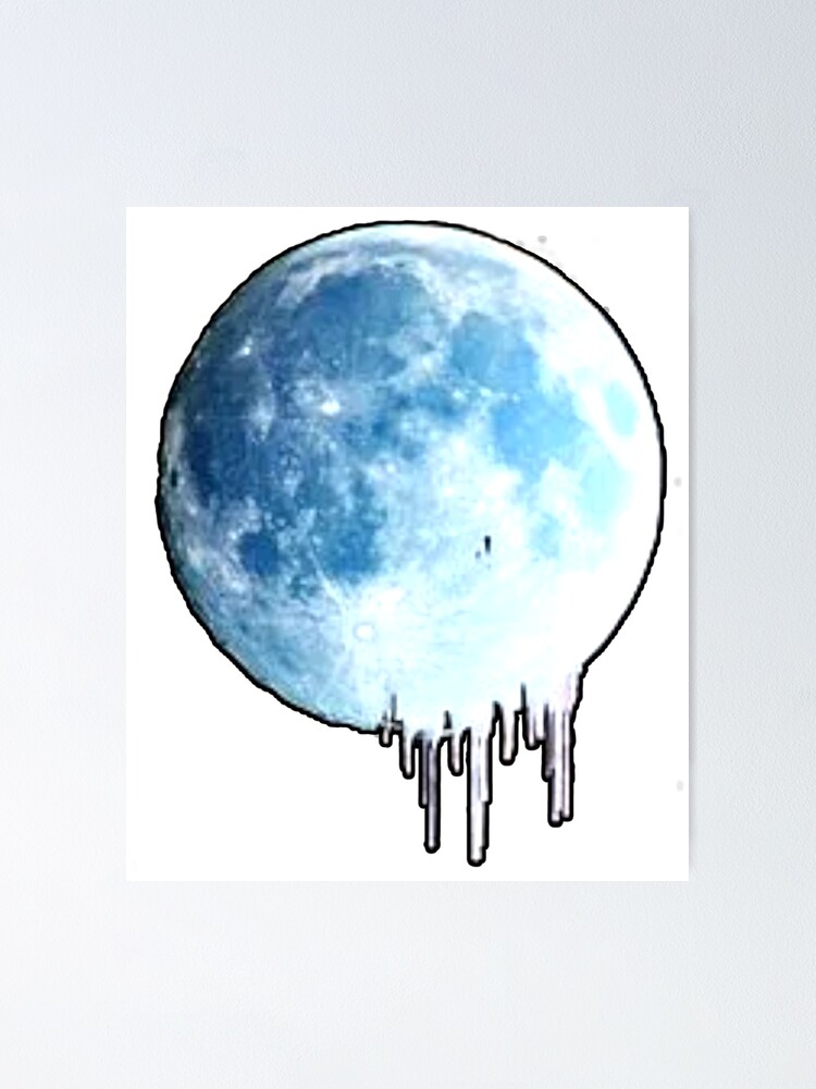 " Cool and cute blue moon Art" Poster for Sale by CoolMoonDesigns | Redbubble