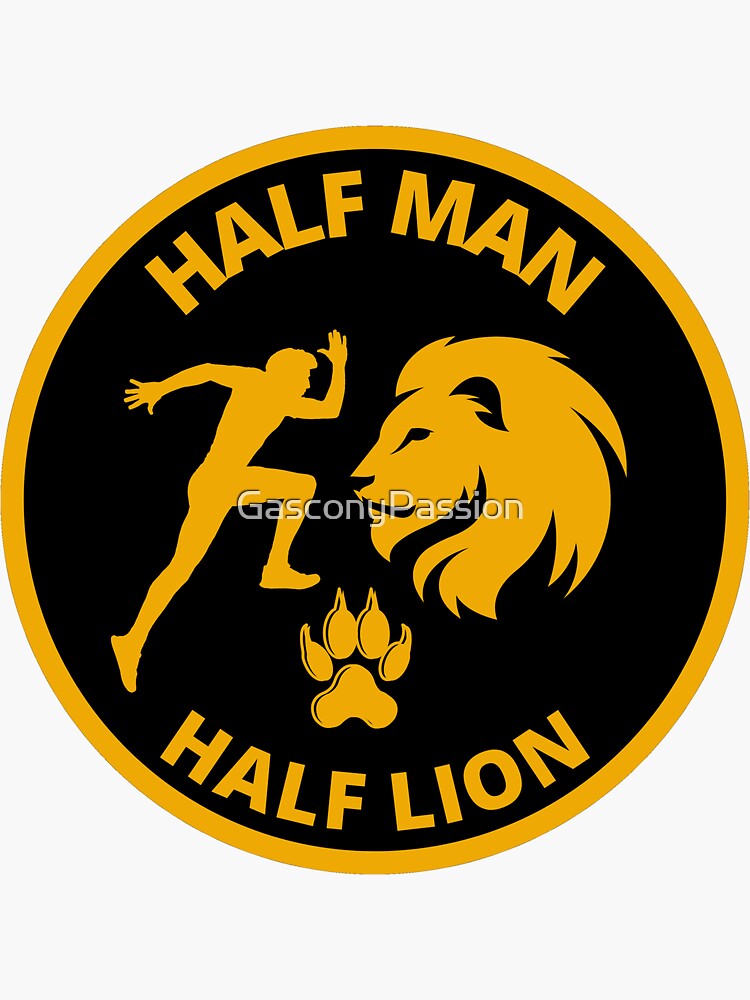 "Half Man Half Lion" Sticker for Sale by GasconyPassion | Redbubble