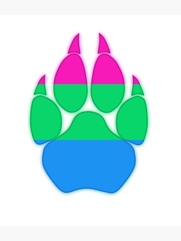 "PAW PRIDE FLAG: polysexual" Poster for Sale by PoisonedFluff | Redbubble