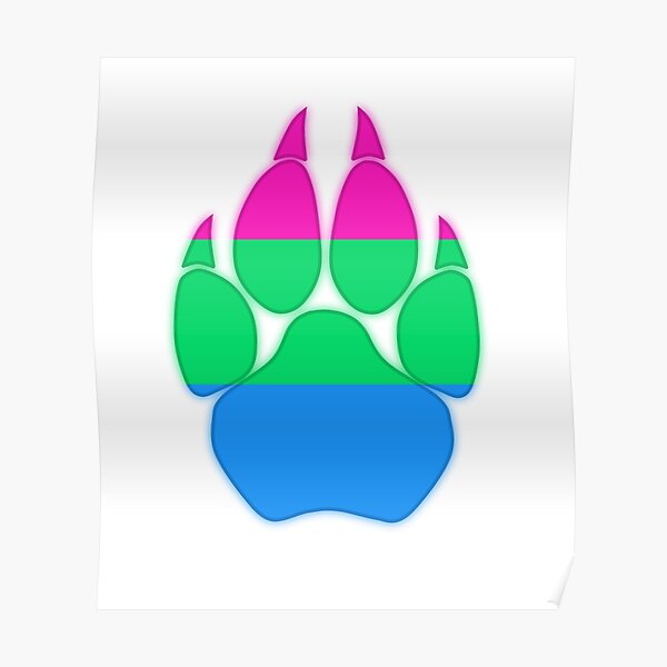 "PAW PRIDE FLAG: polysexual" Poster for Sale by PoisonedFluff | Redbubble