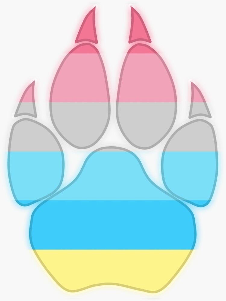 "PAW PRIDE FLAG: Genderflux" Sticker for Sale by PoisonedFluff | Redbubble