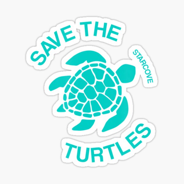 "Save the Turtle Vsco, Sea Ocean Beach Lover Gift Aesthetic " Sticker ...