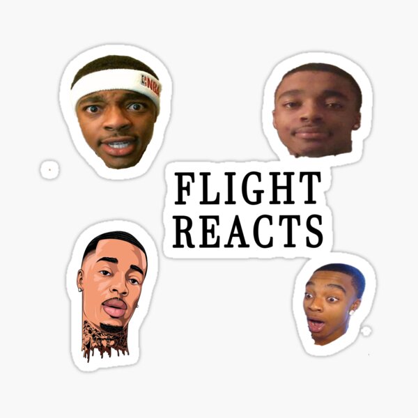 "Flight Reacts Cutout" Sticker for Sale by man0s | Redbubble