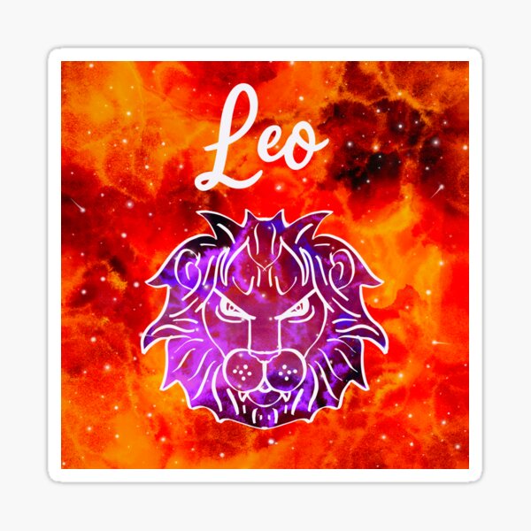 "Leo zodiac fire sign" Sticker for Sale by FortuneTeller | Redbubble