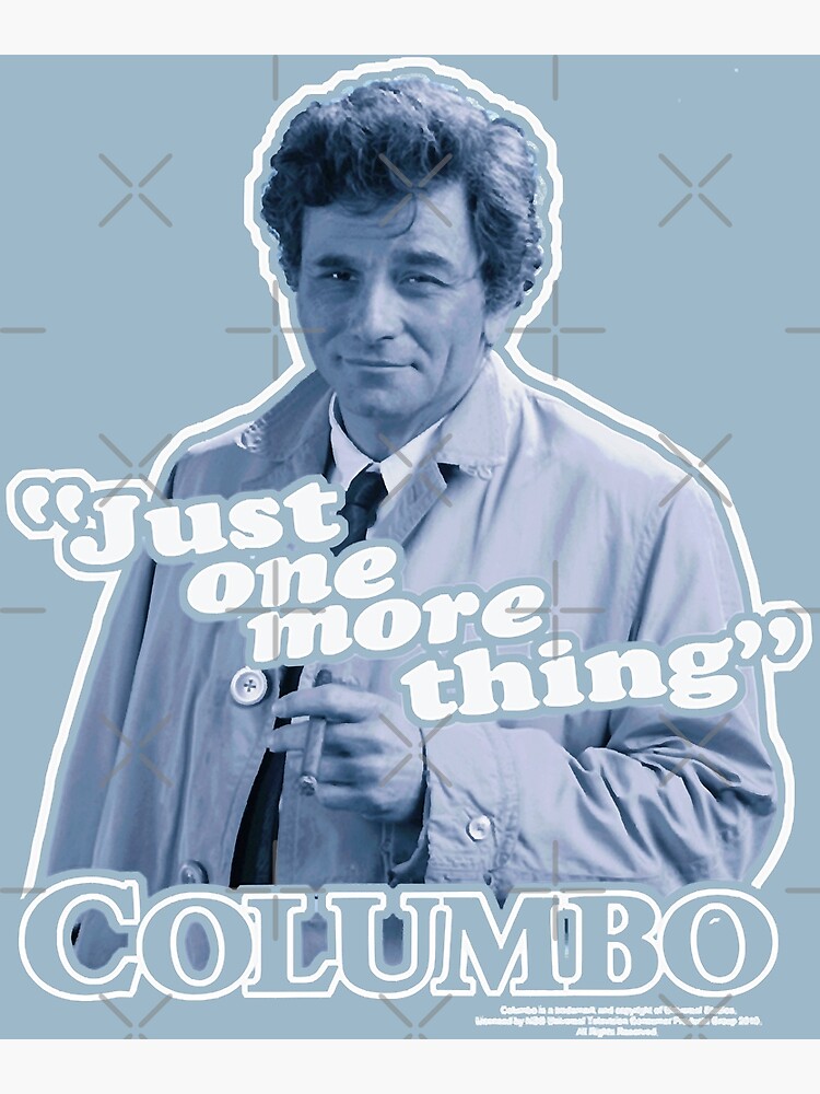 "Dagger Of The Mind Great Vintage Columbo Just One More Thing Man No ...