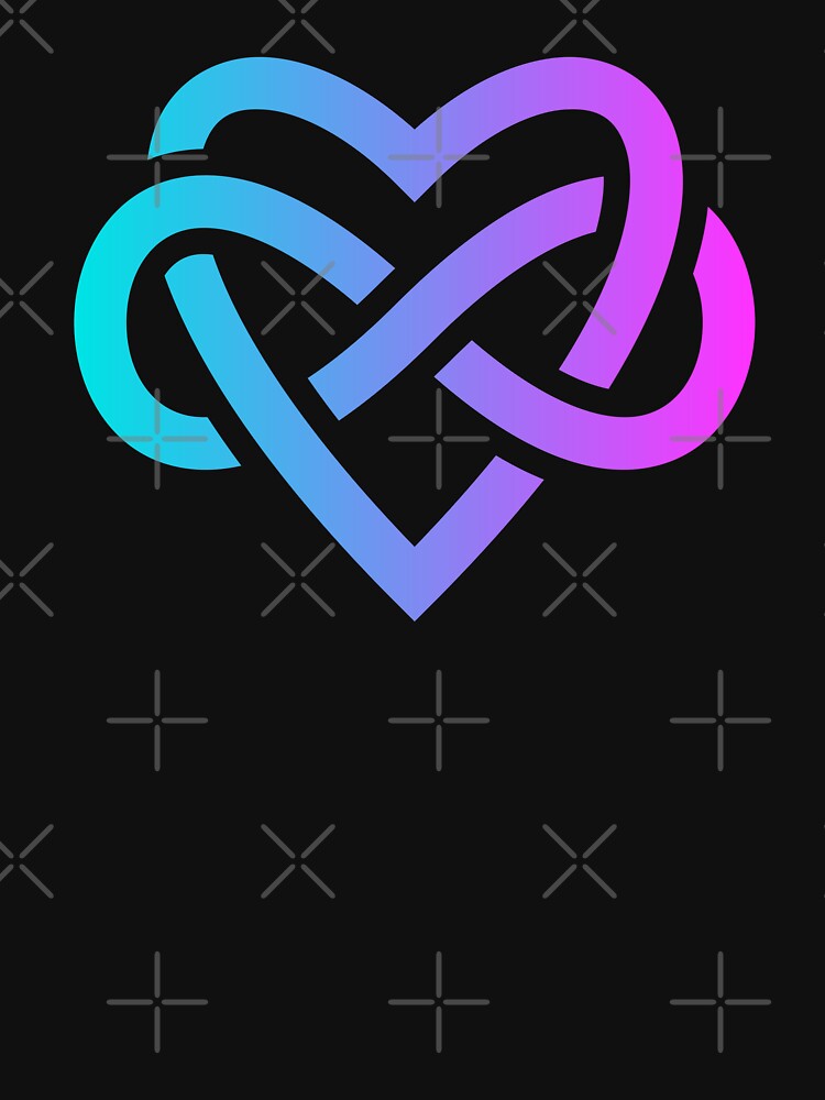 "Polyamory Infinity Heart Symbol Trippy Polyamorous Throuple" T-shirt ...