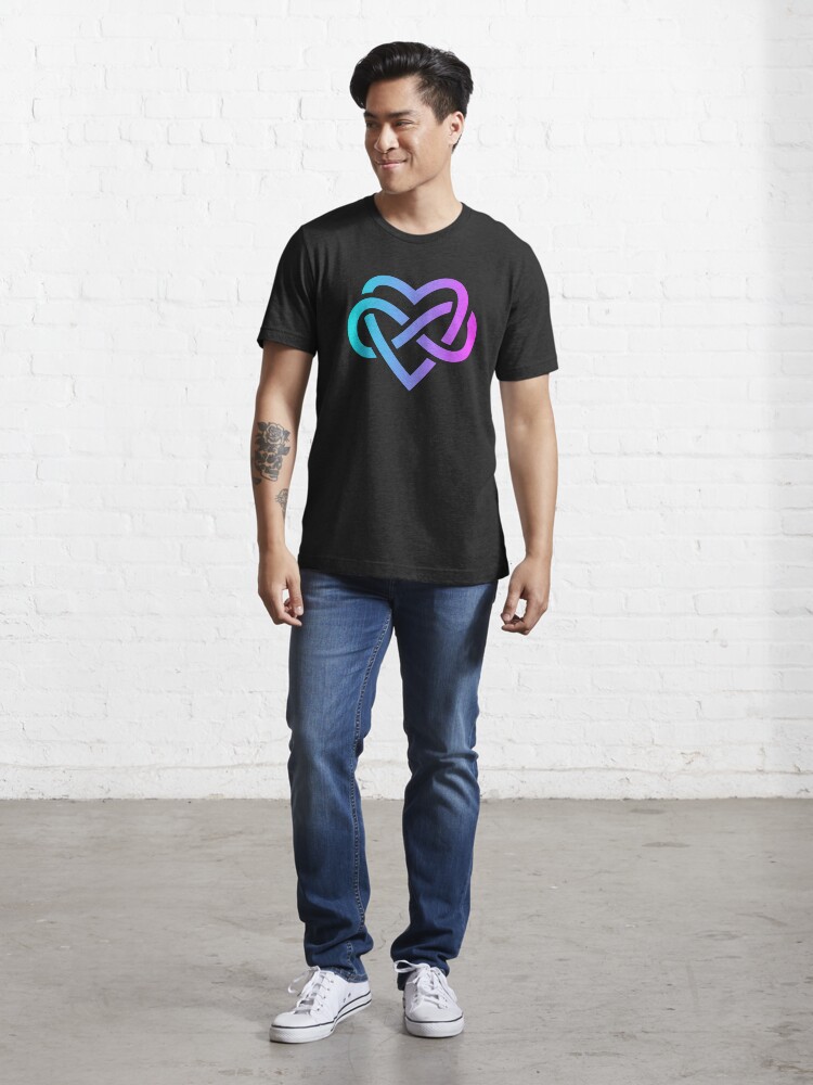 "Polyamory Infinity Heart Symbol Trippy Polyamorous Throuple" T-shirt ...