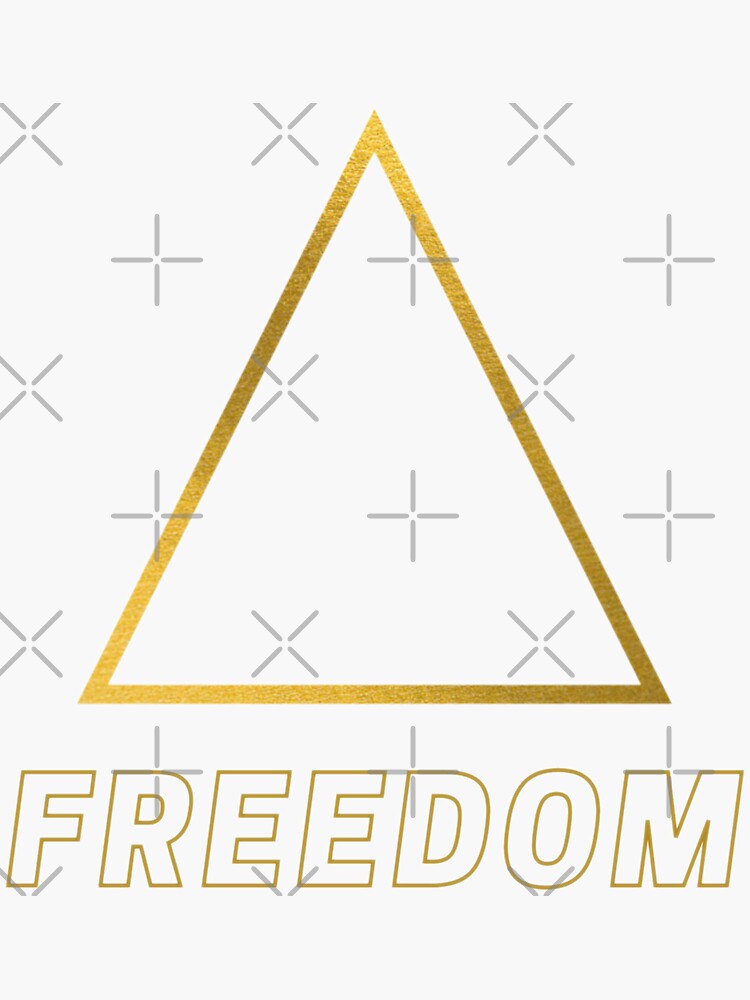 "Freedom Golden Triangle" Sticker for Sale by awaketake | Redbubble