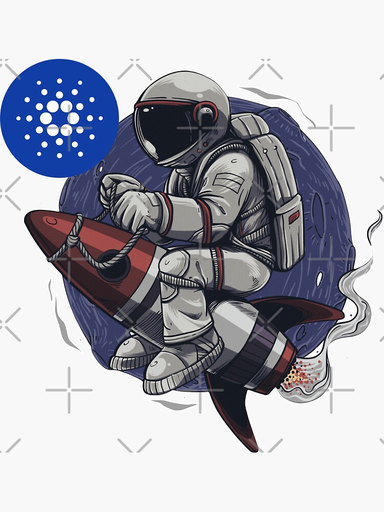 "ADA Cardano to the Moon" Sticker for Sale by Crypmetal | Redbubble
