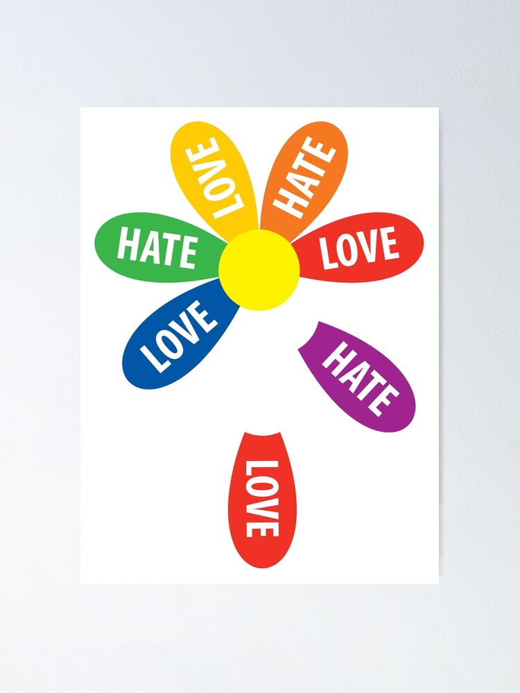 "Love or Hate Game with Flower from Childhood" Poster for Sale by ...