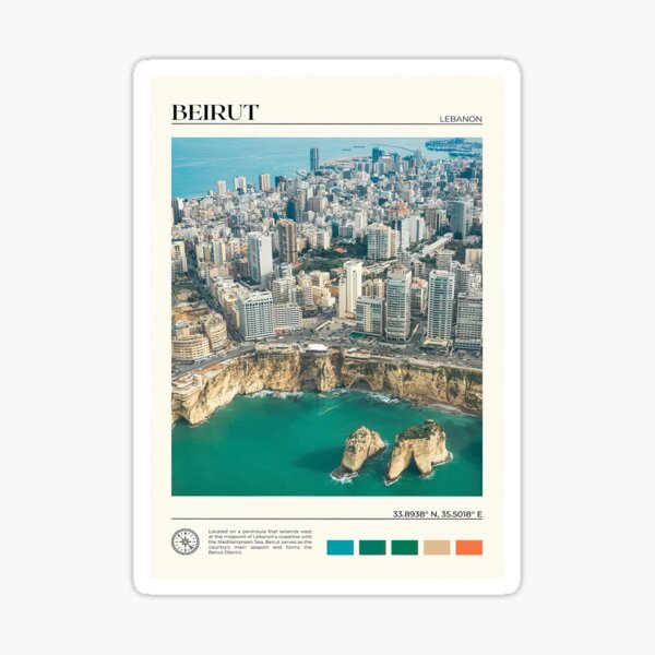 "Beirut, Lebanon Vintage Travel" Sticker for Sale by Keeling-Keeling ...
