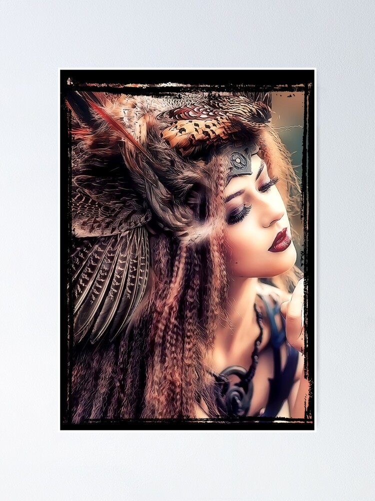 "Native American Indian Girl" Poster for Sale by Myths29 | Redbubble
