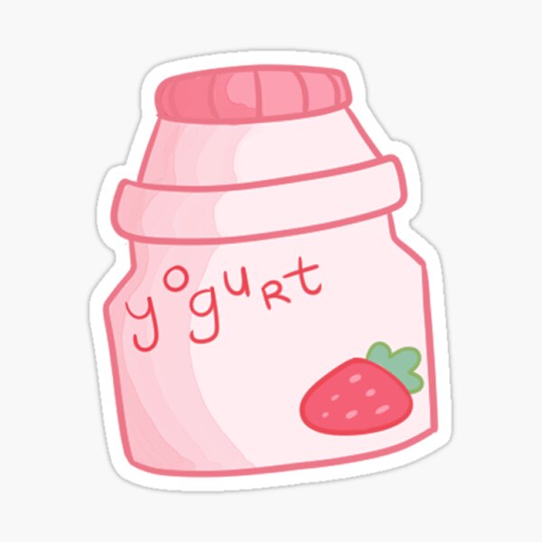 "Strawberry Yogurt" Sticker for Sale by GooseandCoShop | Redbubble