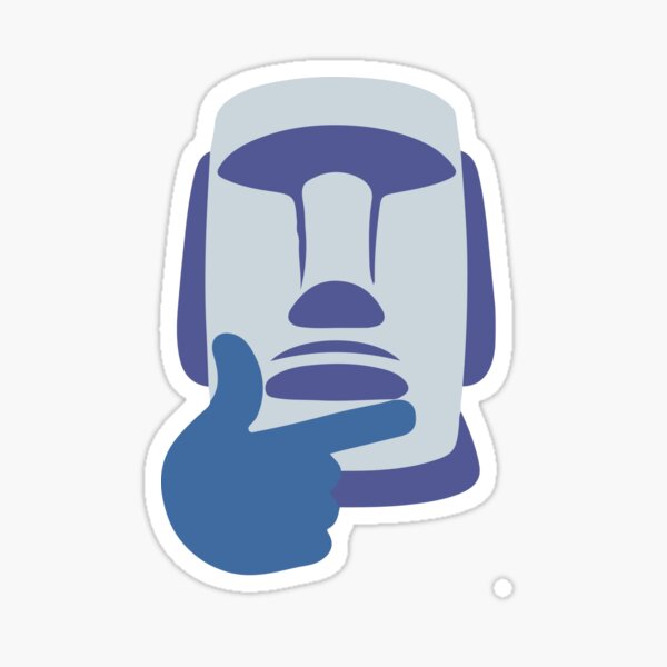 " think meme moai" Sticker for Sale by YassinNaitssi | Redbubble