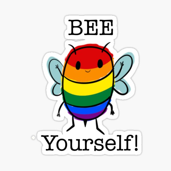 "Bee Proud" Sticker for Sale by tlareau | Redbubble