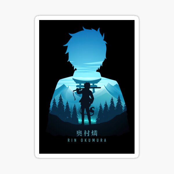 "Rin Okumura Blue Exorcist" Sticker for Sale by KarenThornton32 | Redbubble