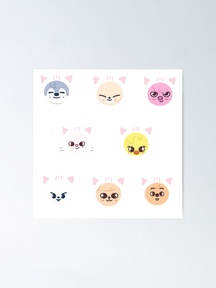 "Stray Kids Cat Ear Skzoo Characters" Poster for Sale by K-skztee ...
