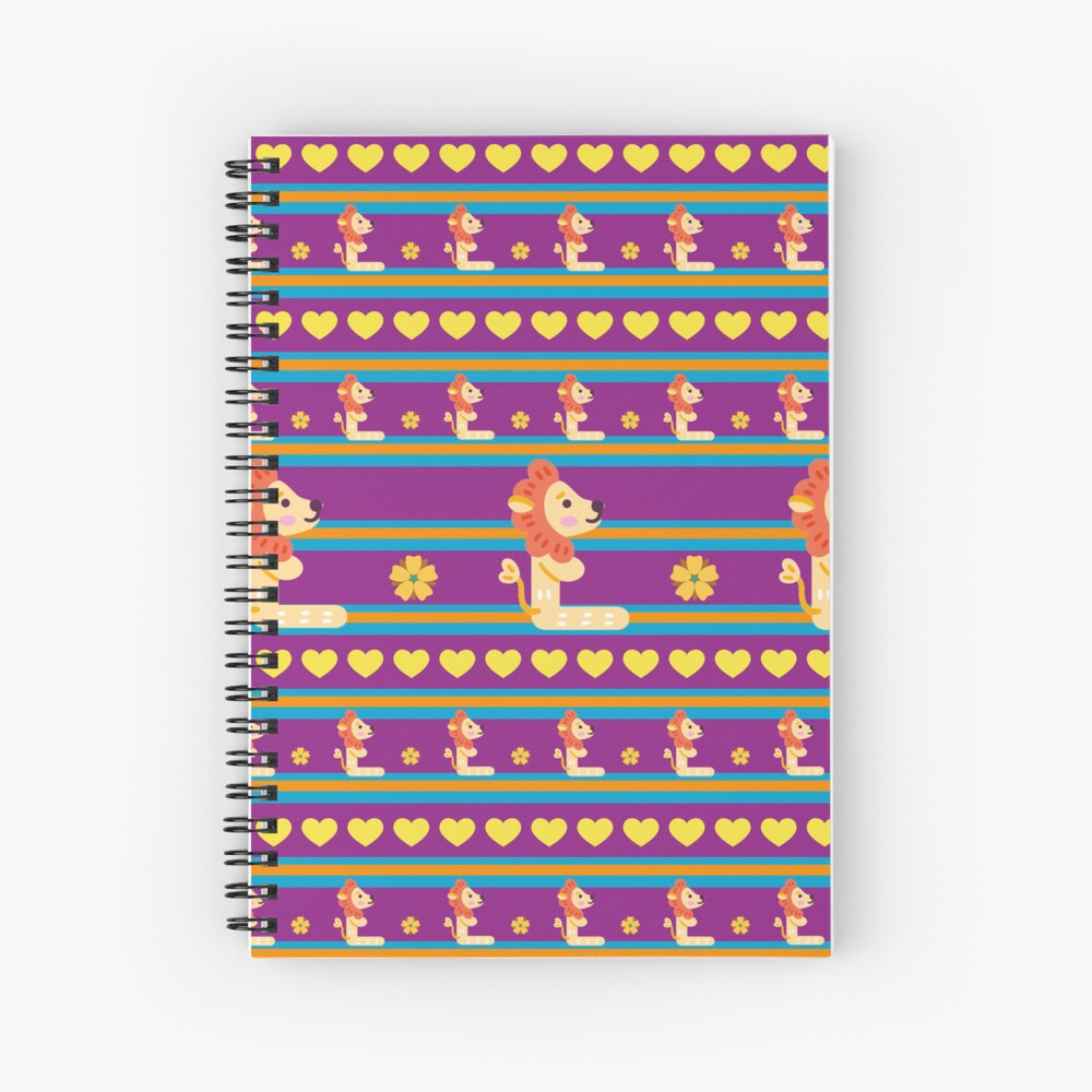 Cuaderno de espiral «letra L del alfabeto animal púrpura, animal lindo ...