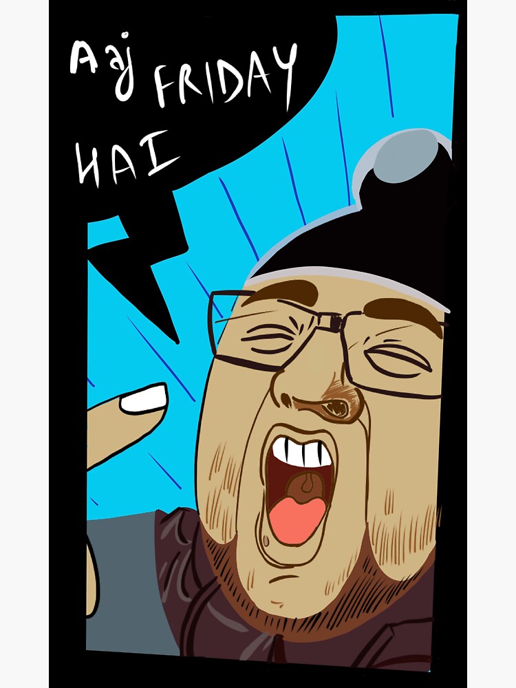 "Aaj Friday hai" Sticker for Sale by Chan0028 | Redbubble