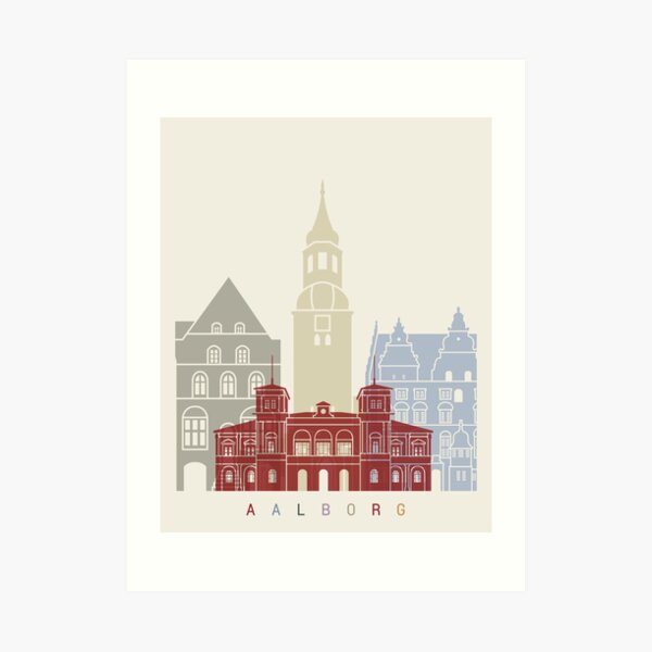 "Aalborg skyline poster" Art Print by paulrommer | Redbubble