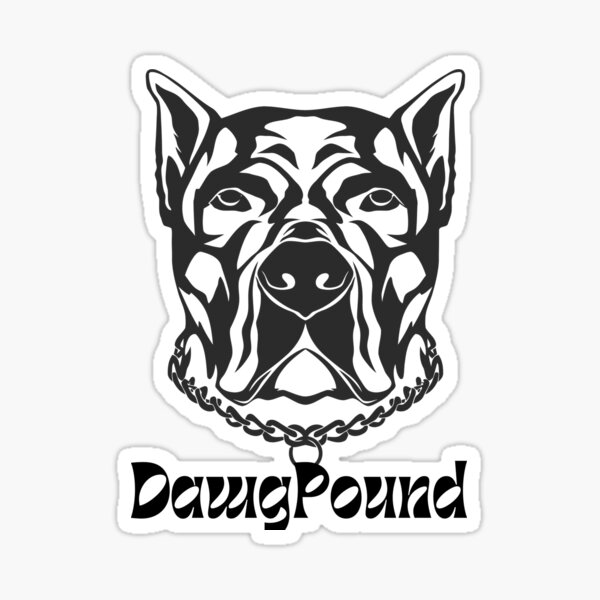 "Dawg Pound T-shirt and sticker design" Sticker for Sale by PatronPaws ...