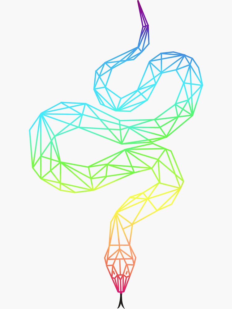 "Snake lines art pride month color" Sticker for Sale by 0026Ers | Redbubble