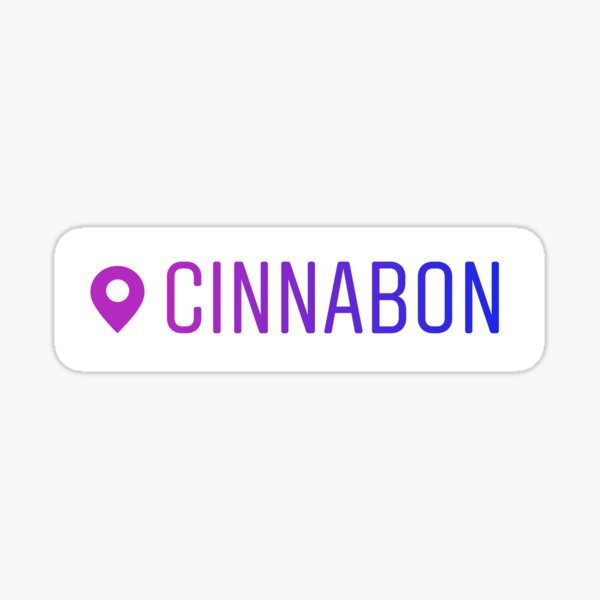 "Cinnabon - Instagram Location" Sticker for Sale by instafood | Redbubble
