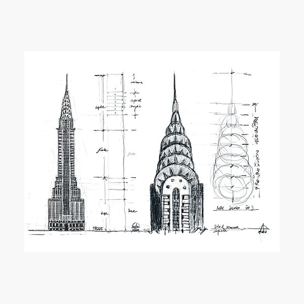 "How to Draw The Chrysler Building" Photographic Print for Sale by ...