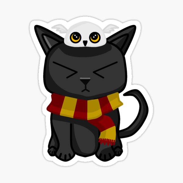 "wizard cat" Sticker by Luffyvixen | Redbubble