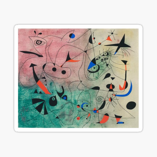 "joan miro" Sticker for Sale by itsmeart | Redbubble