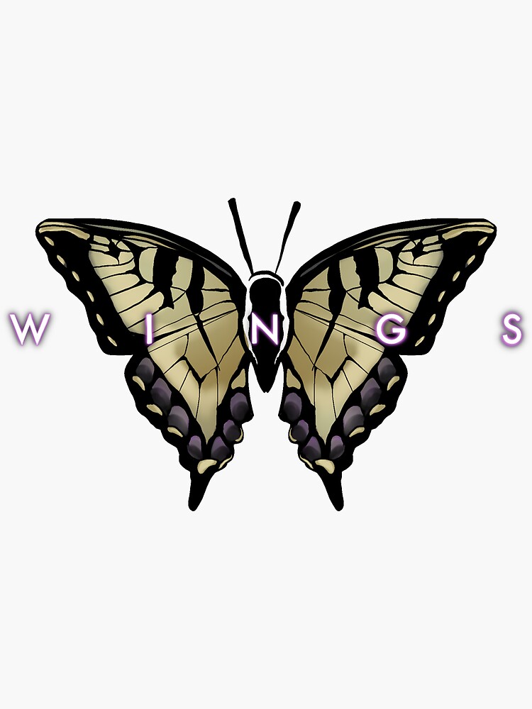 "Butterfly Wings" Sticker for Sale by jnine-art | Redbubble