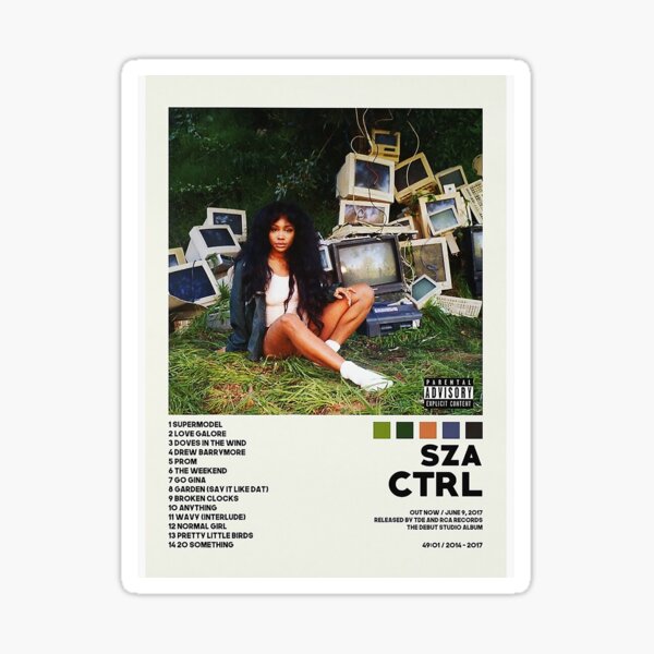 "SZA Poster CTRL Poster Poster" Sticker for Sale by alicebarney | Redbubble
