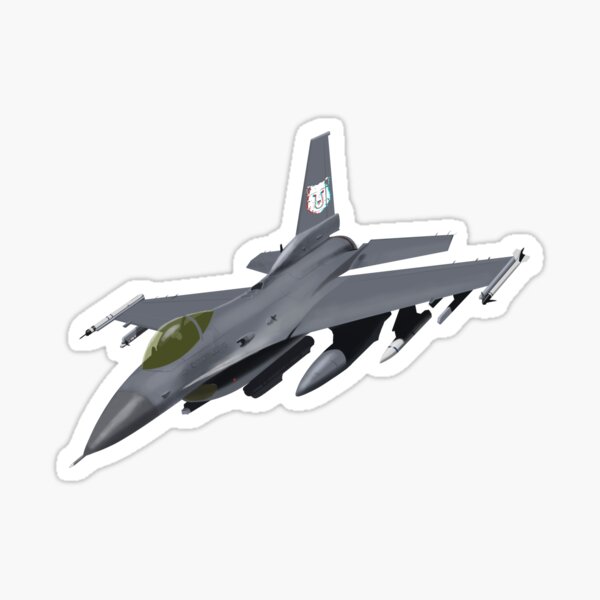 "F-16 Fighting Falcon Fighter Jet" Sticker for Sale by Cybear | Redbubble
