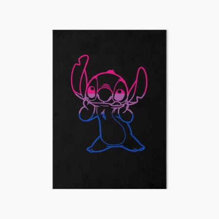 "Stitch bi pride version" Art Board Print for Sale by marieby | Redbubble