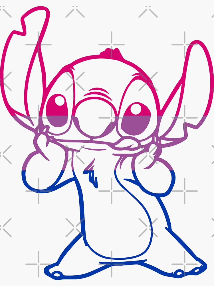 "Stitch bi pride version" Sticker for Sale by marieby | Redbubble