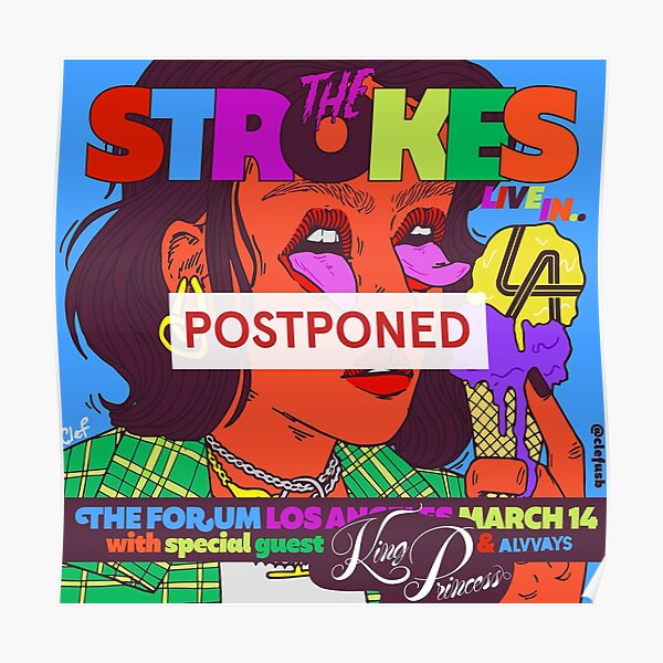 "gambar the strokes postponed 2022 warnawarniii#9494" Poster for Sale by odcatherine | Redbubble
