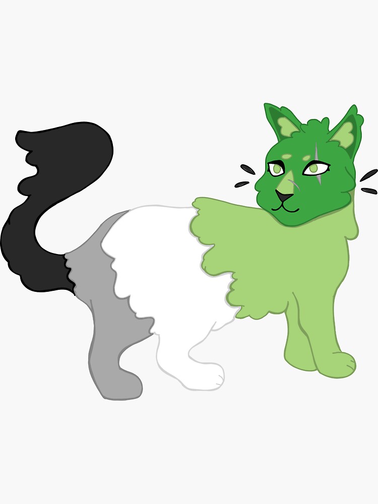 "Aromantic pride cat sticker" Sticker for Sale by Sunshxney | Redbubble