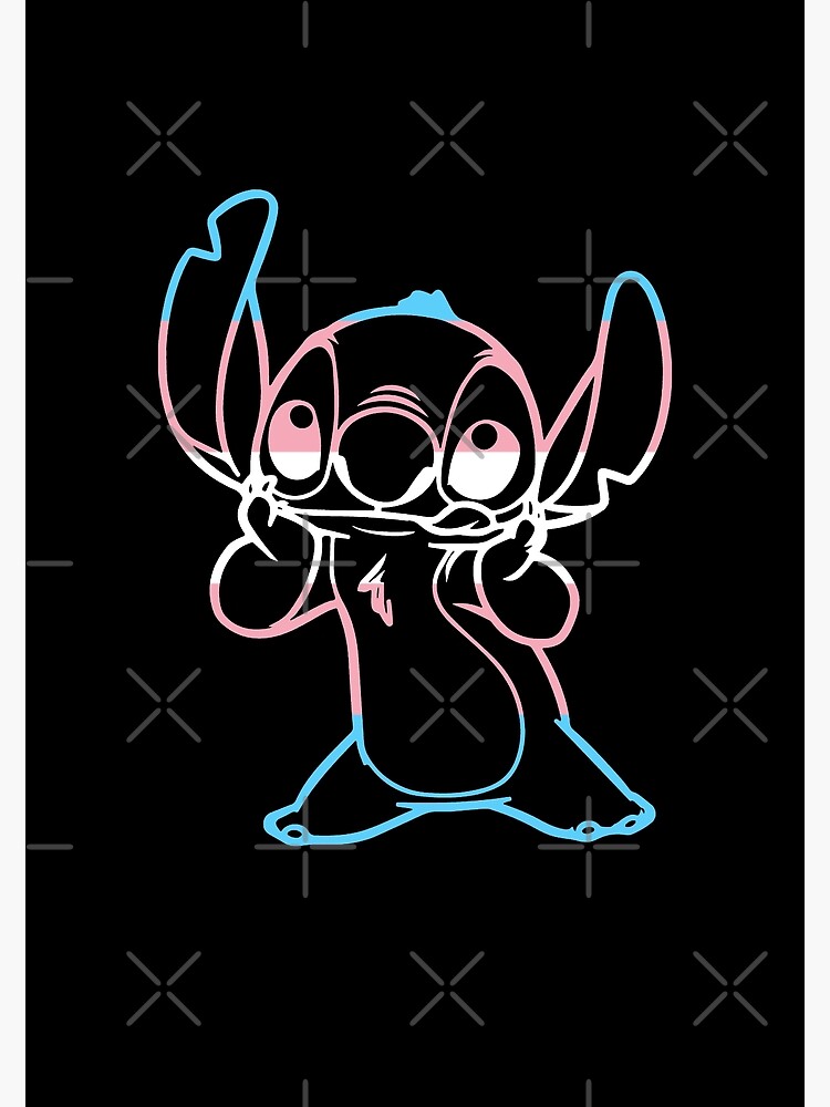 "Stitch trans pride version" Poster for Sale by marieby | Redbubble