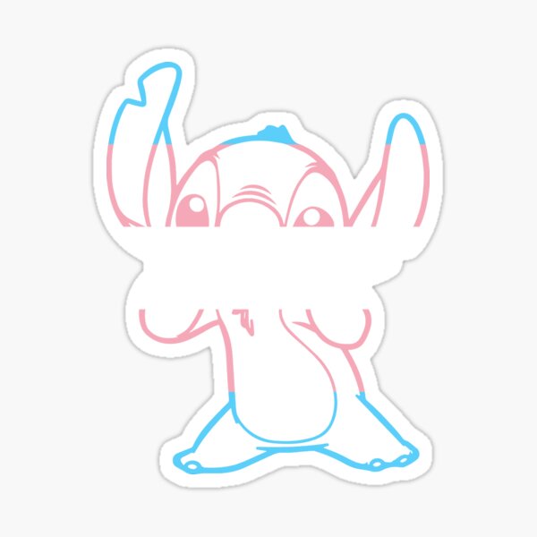 "Stitch trans pride version" Sticker for Sale by marieby | Redbubble