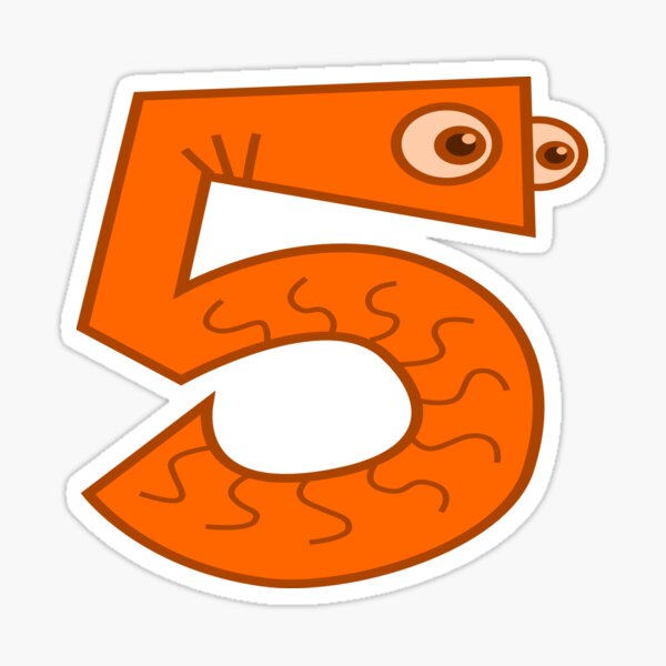 "Number Five" Sticker for Sale by julset | Redbubble