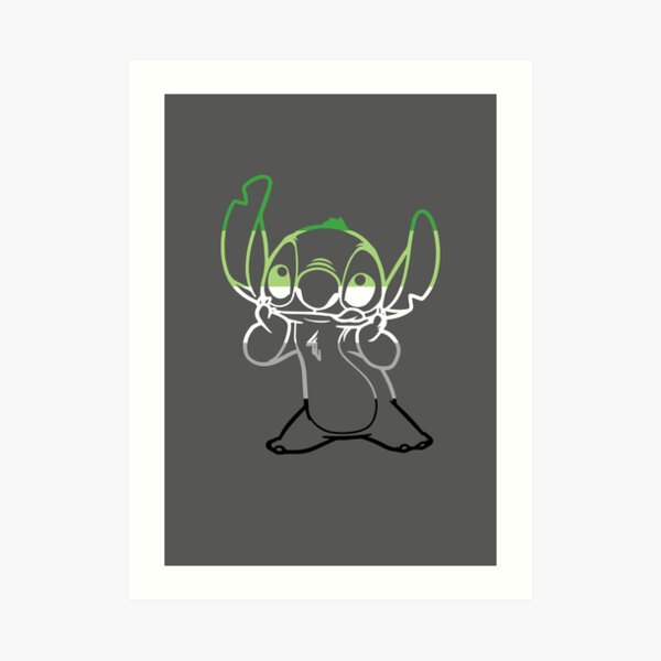 "Stitch aro pride version" Art Print for Sale by marieby | Redbubble