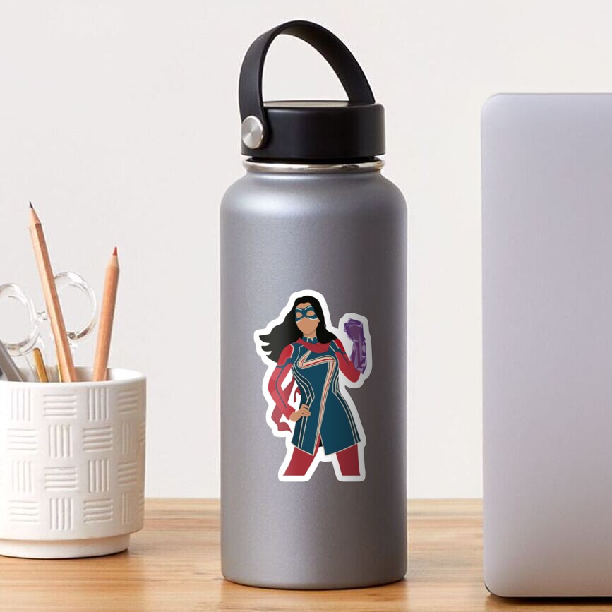 "Ms Marvel" Sticker for Sale by GlitchyShaan | Redbubble