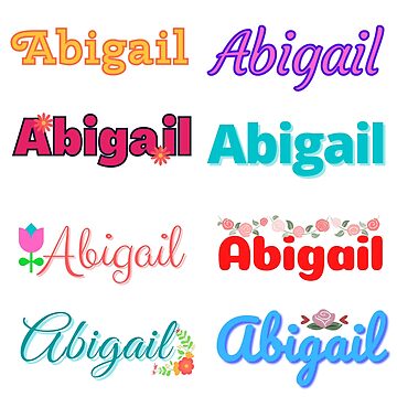 "Name ABIGAIL Personalized Sticker Magnet" Sticker for Sale by ...