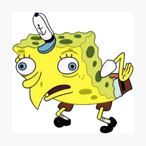 Lámina fotográfica «Burlando Bob Esponja Meme» de Tedefred | Redbubble