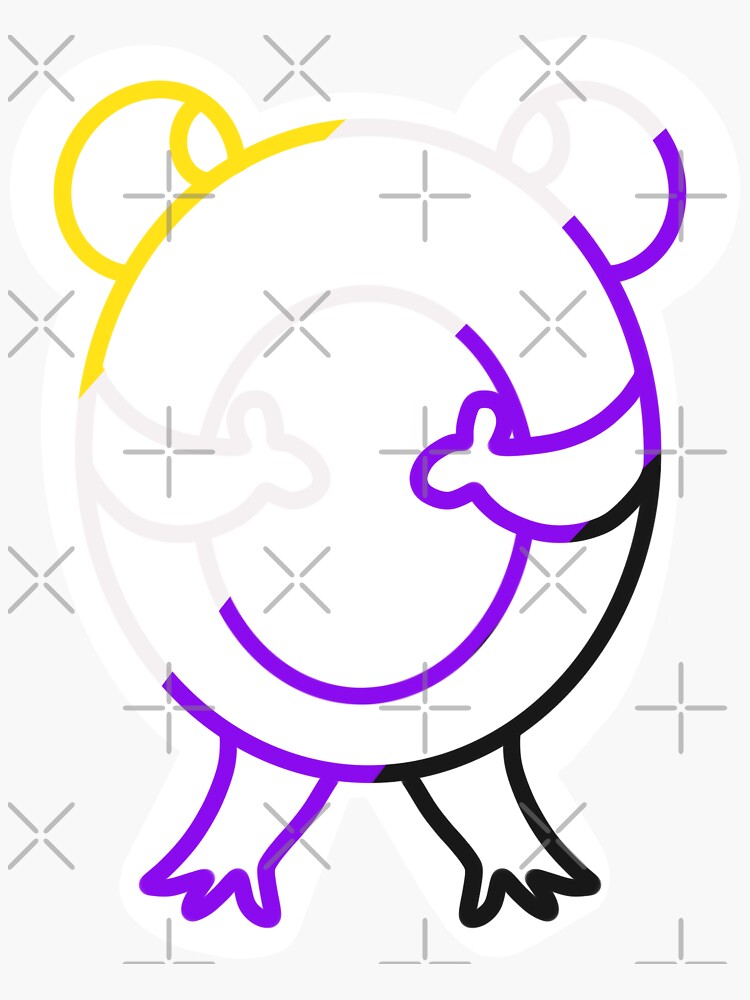 "Non-Binary Flag Frog Sticker" Sticker for Sale by watersignwonder ...