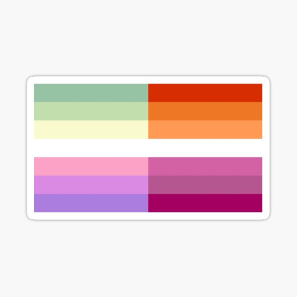 "genderfae/genderdoe sunset lesbian flag" Sticker for Sale by ...