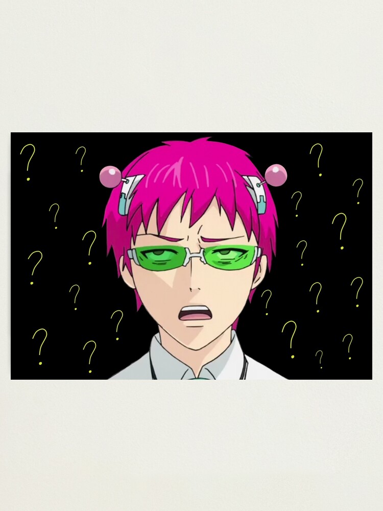 "Saiki K Annoyed Face" Photographic Print for Sale by anniemuscat ...