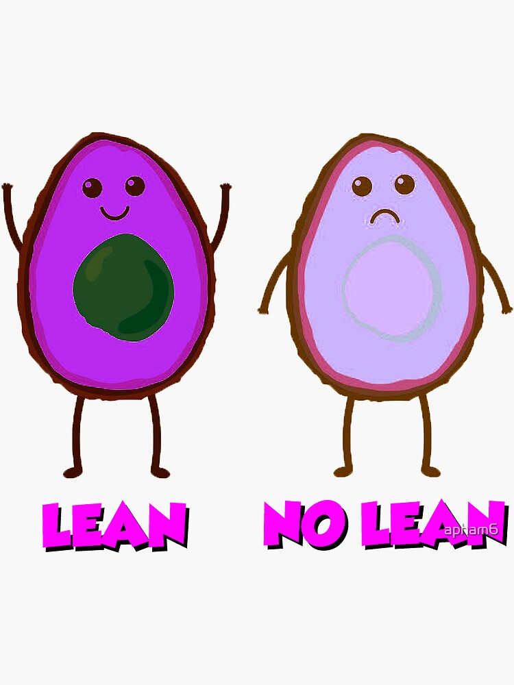 "LEAN VS NO LEAN (I LOVE LEAN SM)" Sticker for Sale by apham6 | Redbubble