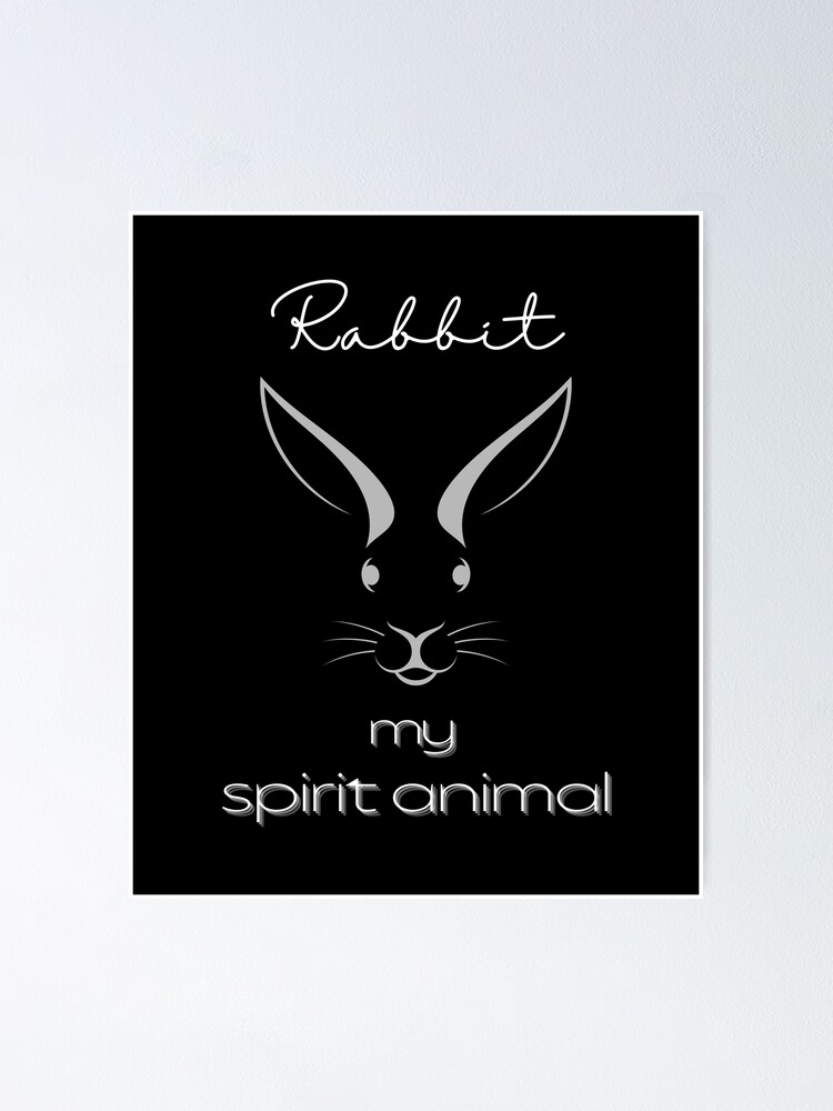 "Rabbit totem spirit animal Laptop skin" Poster for Sale by ...